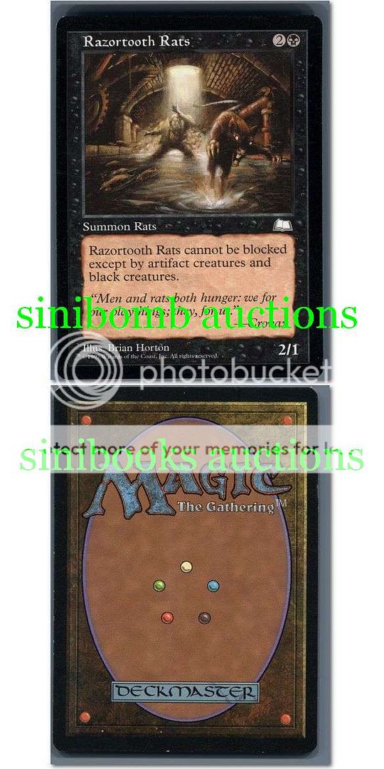 Razortooth Rats Weatherlight Magic The Gathering MTG TCG Trading Card ...