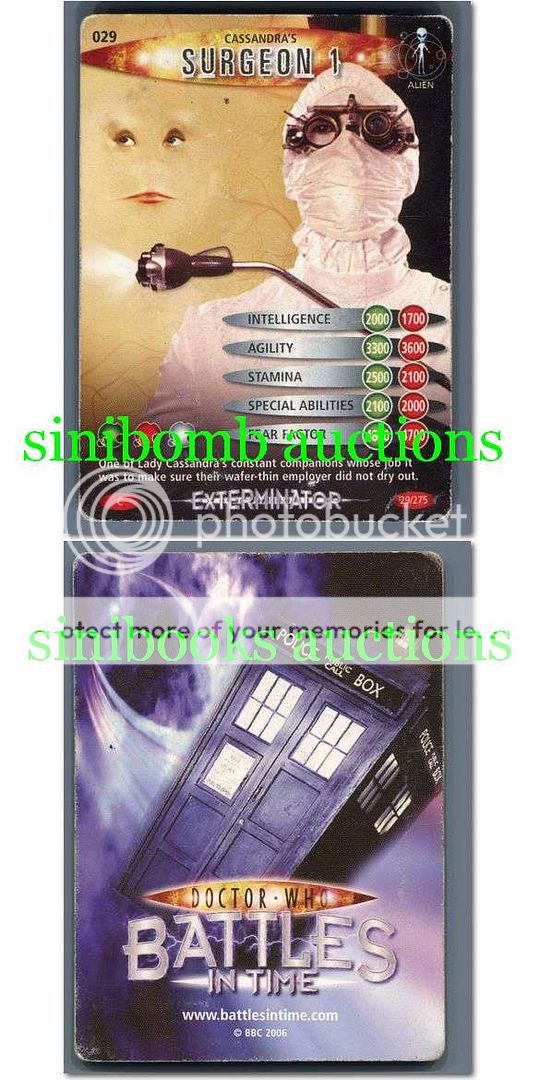 Surgeon 1 Dr Doctor Who Battles in Time TCG Trading Card Game B5-20101 ...