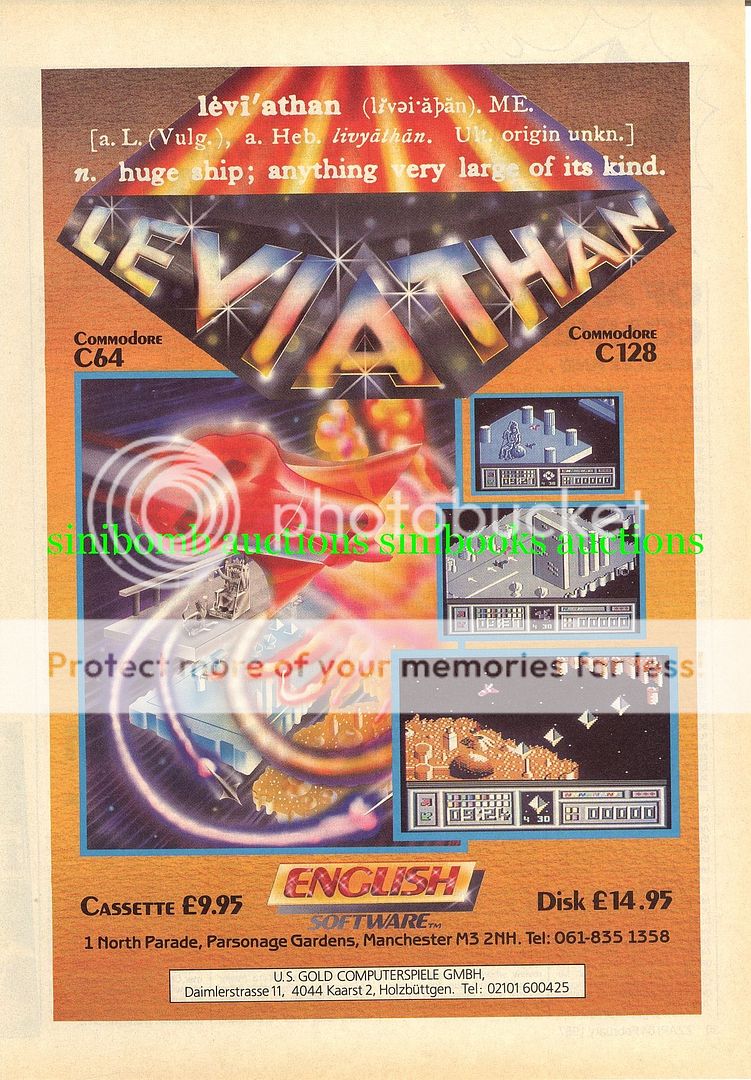 Leviathan - English Software - Commodore 64 C64 Original Magazine ...