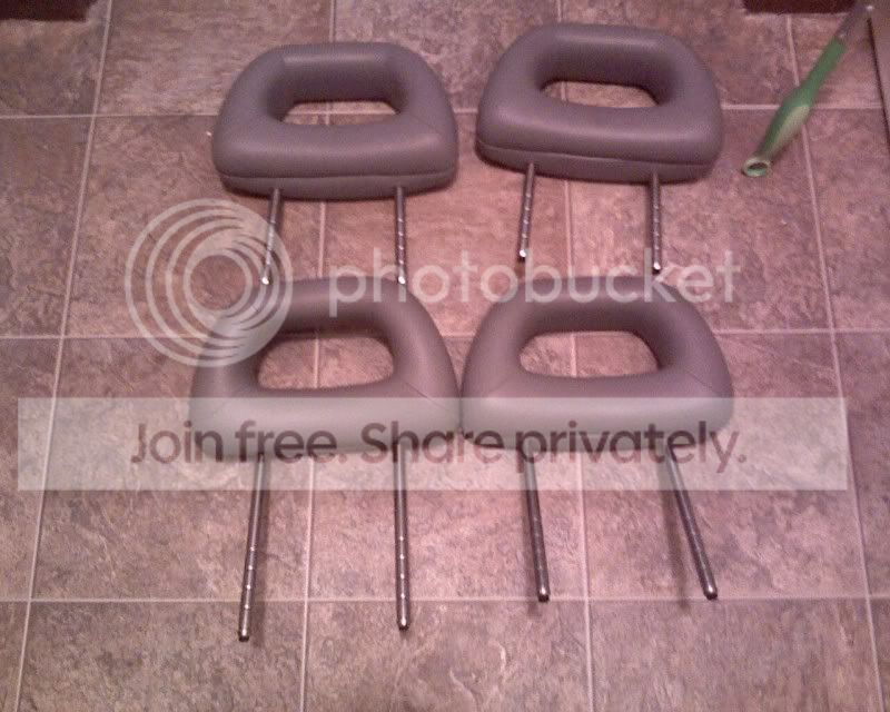 Beetle Donut style Greay Leather Headrest | VW Vortex - Volkswagen Forum