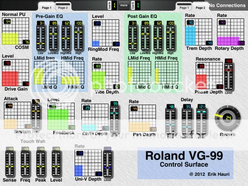 GR-55 and Behringer BCR2000 rotary