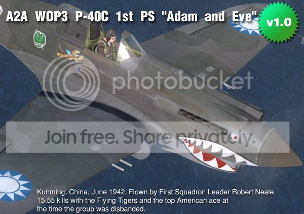 P-40C Robert Neale AVG ready for download - The A2A Simulations Community