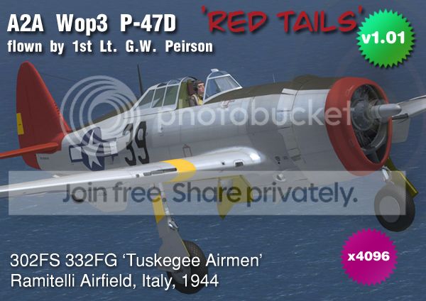 P-47D Red Tails weathered version uploaded - The A2A Simulations Community