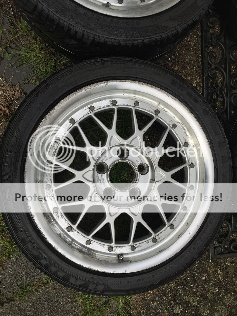 4 Genuine BBS RS II 17" Mesh Dish Alloy Wheels 8J 9J 5x114.3 - £300 ...
