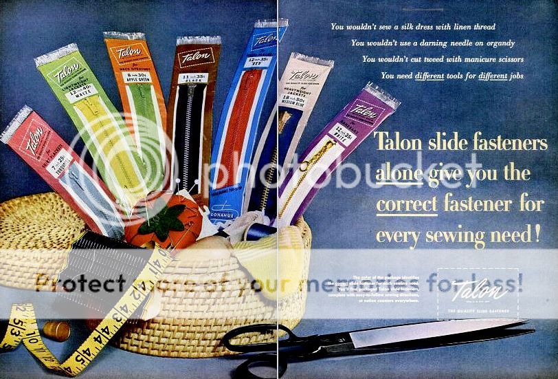 Talon Slide Fasteners — 1948 | Retro Adverto