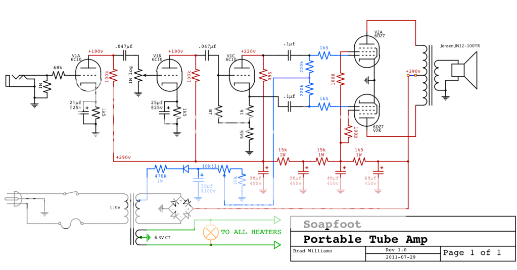Lightweight guitar amp ideas... Now with compactron! (and schematic ...