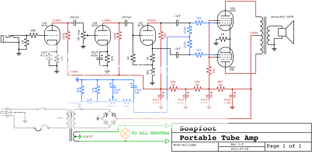 Lightweight guitar amp ideas... Now with compactron! (and schematic ...