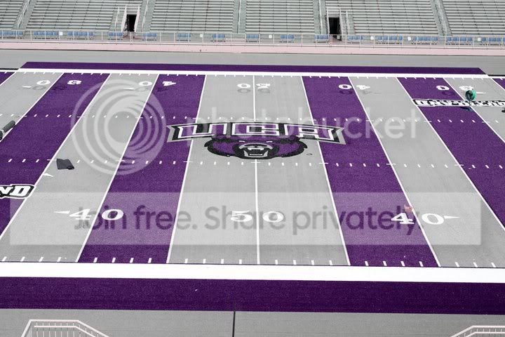 University of Central Arkansas new Gray and Purple Football turf ...