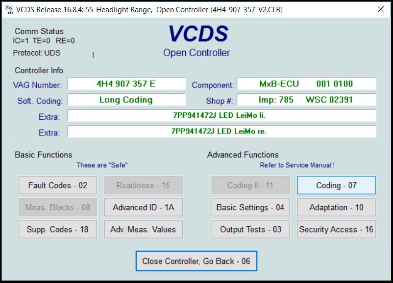 Coding 2017 models with VCDS--coding cheatsheets, links, etc.