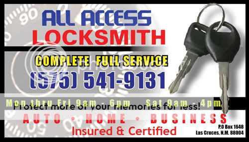 Locksmith Business Card | Alan's Blog