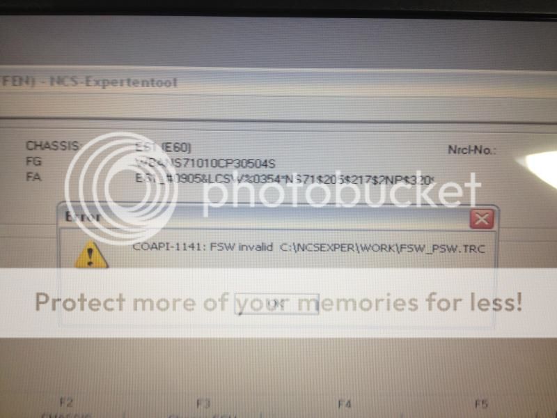 NCS Expert Error code | BimmerFest BMW Forum