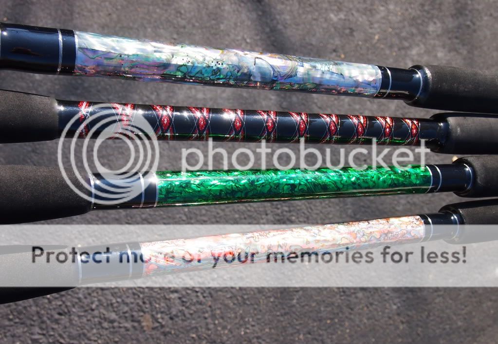 Custom Gaffs with Abalone Wrap | Bloodydecks