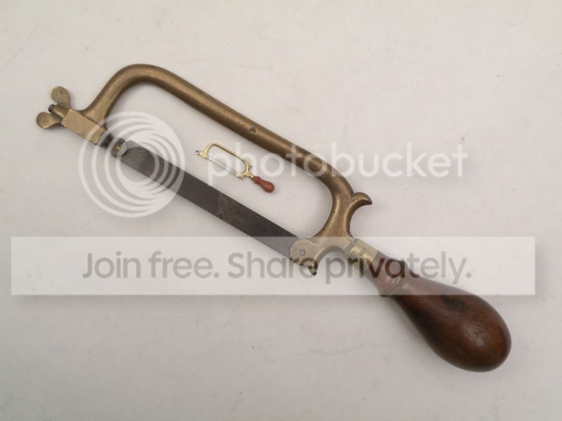 Miniature Fancy Brass Hack Saw and the Original