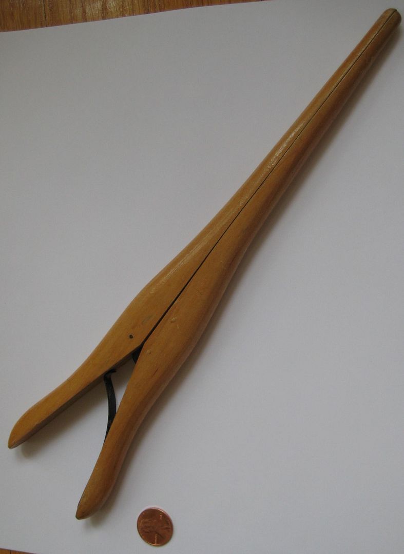 vintage Wooden GLOVE STRETCHER wood clip pincher pliers tool antique ...