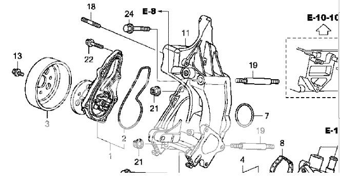 New water pump design (K24Z2/K24Z3/K24Z6) | Honda / Acura K20a K24a ...