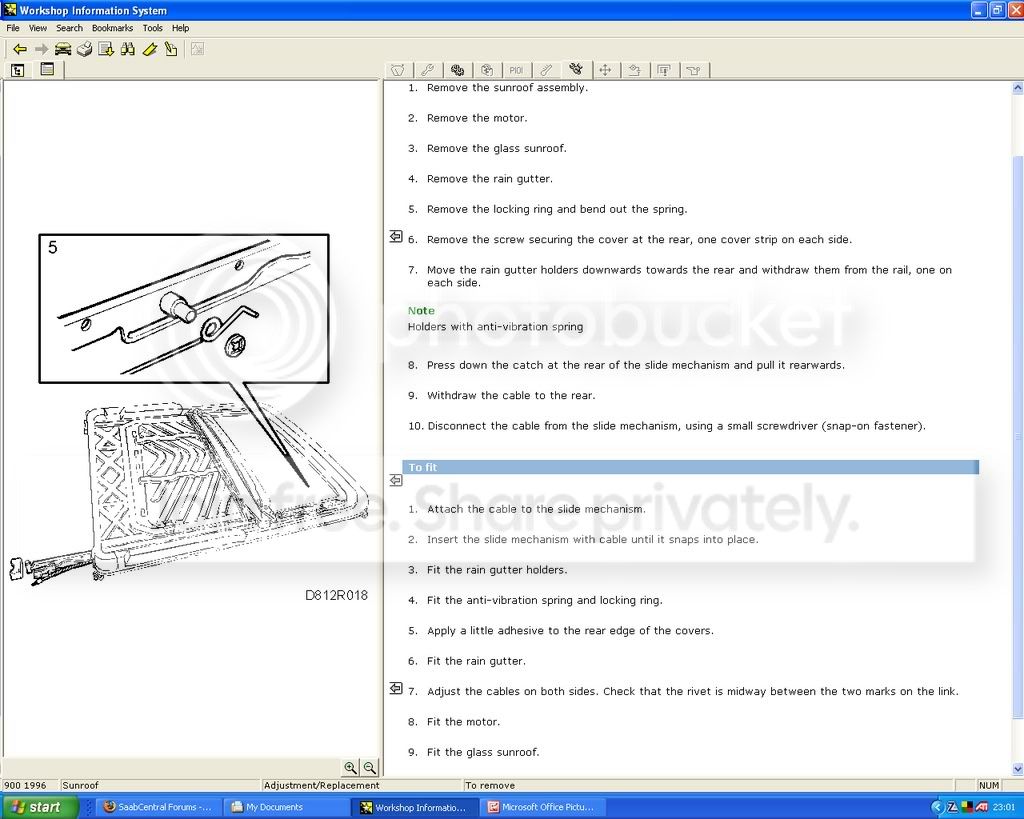 Sunroof Drive Cable replacement, ever done? | SaabCentral Forums