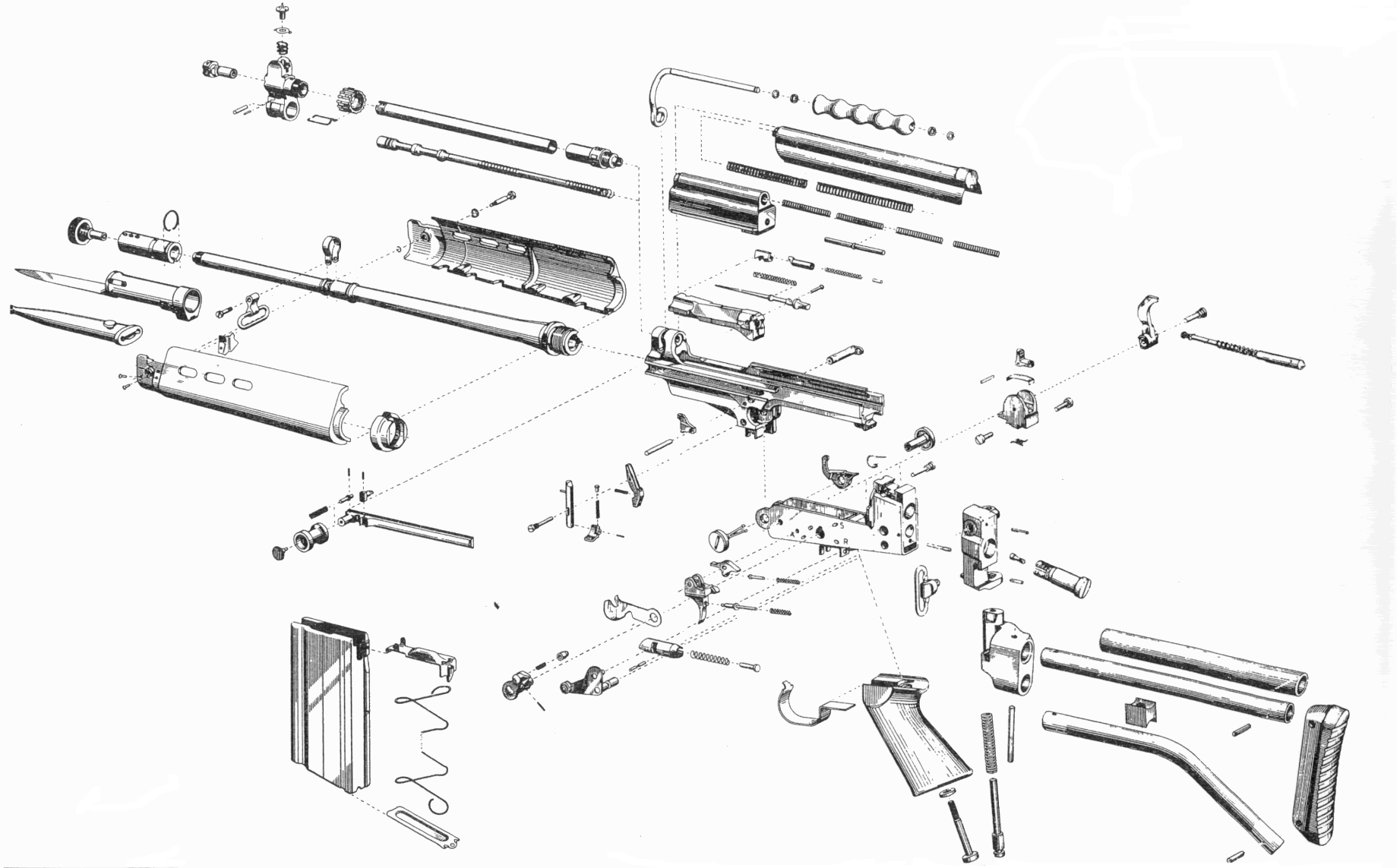 FAL paratrooper exploded diagram - The FAL Files