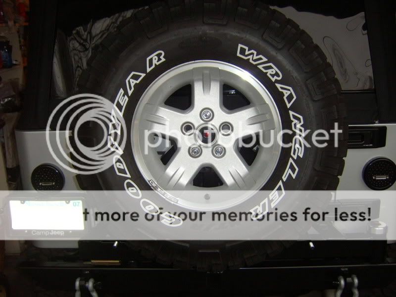 LED third brake light with Jeeperman swingaway tire carrier | Jeep ...