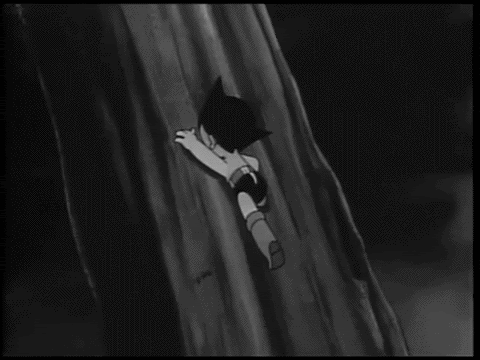 Tezuka gifs, Astro Boy climbing