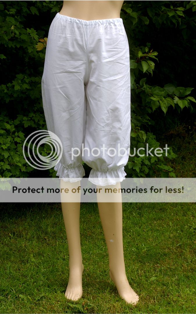 Ladies white Victorian/Edwardian costume bloomers /pantaloons size 8-10 ...