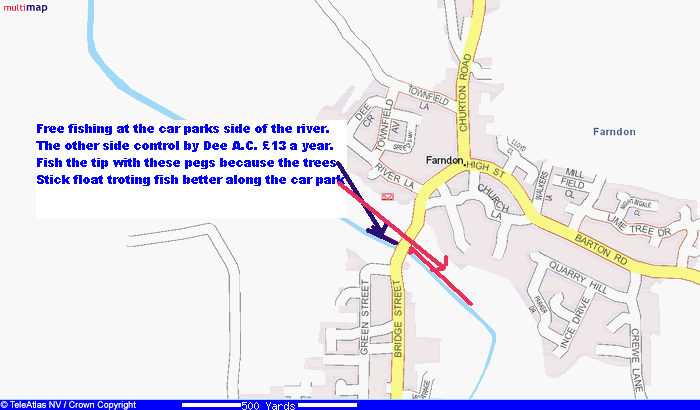 River Dee at Farndon - The Fishermans Net