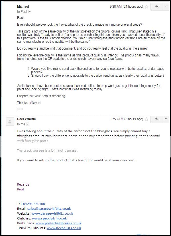 TRD/RMM Carbon Wing | Supra Forums