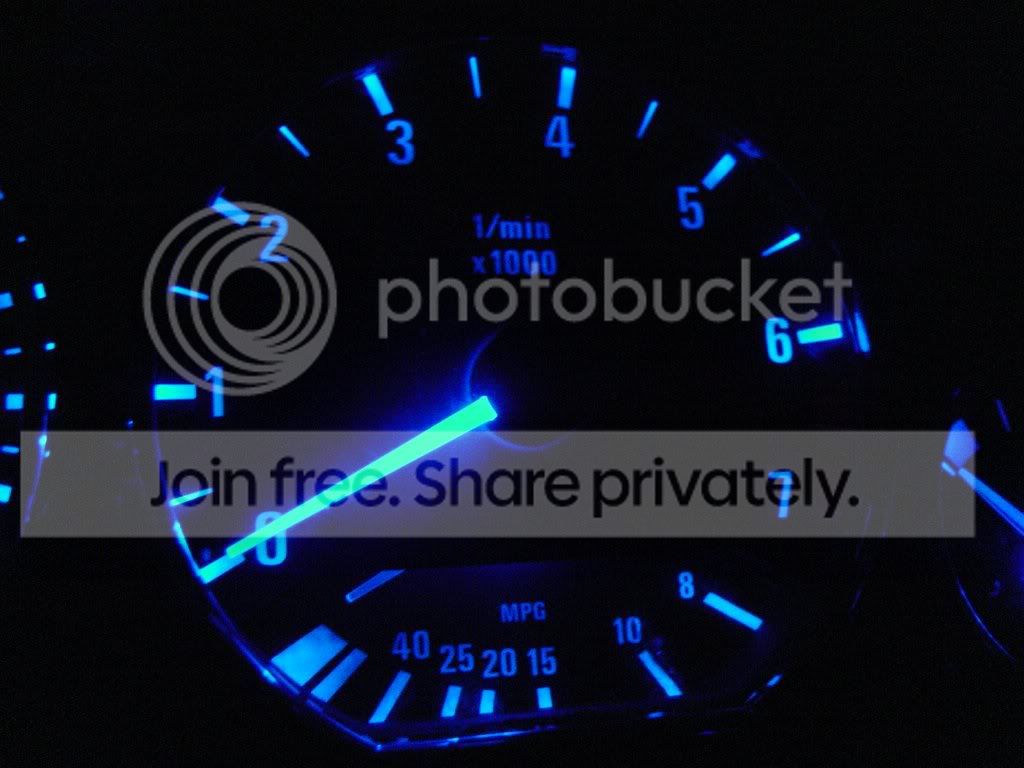 Blue Converted E36 Gauge Cluster