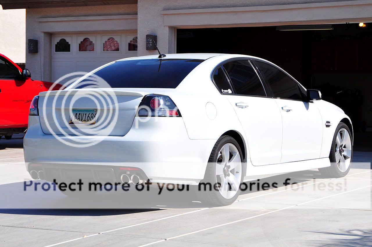 New dual 3.5 in tips with GXP Diffuser | Pontiac G8 Forum