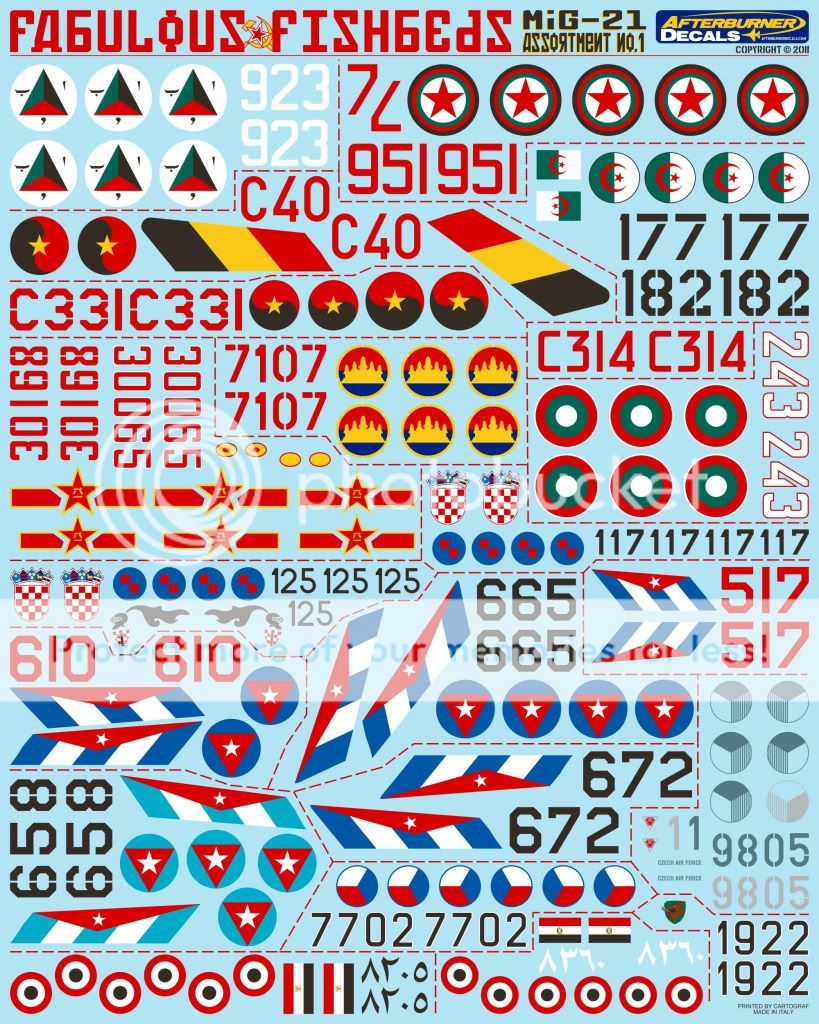 1/48 MiG-21 Decals From Afterburner - Aircraft Cold War - Britmodeller.com