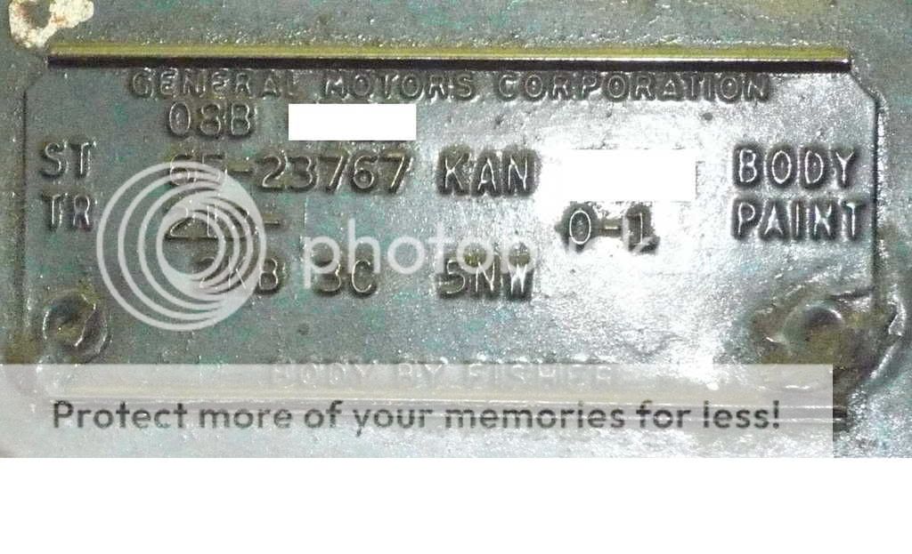 1965 gto paint code ? | Pontiac GTO Forum