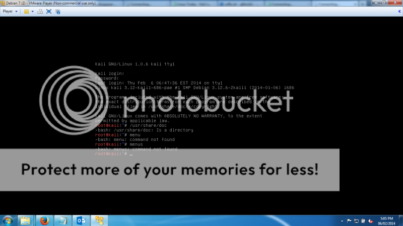 kali linux login screen and unity