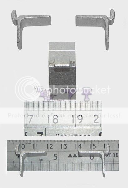 Pack of 4 Aluminium Shelf Supports for Metal Strip System. Enough for 1 ...