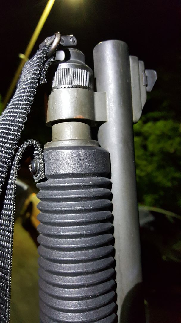 Mossberg 590 Short Barrel Shotgun forend conversion with strap from a ...