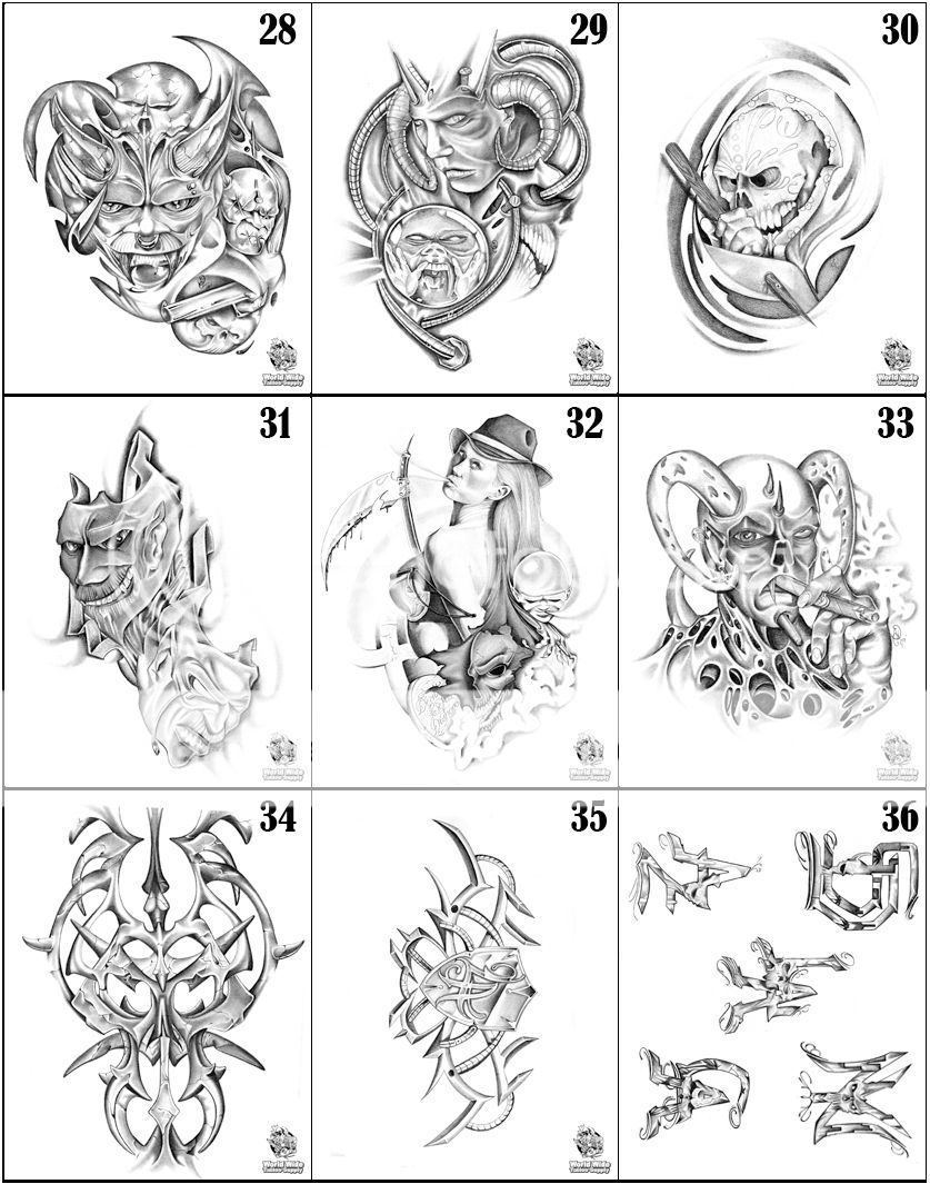 Pick 5 Aztec Flash Art For Tattoo Supply Ink Needles Ebay