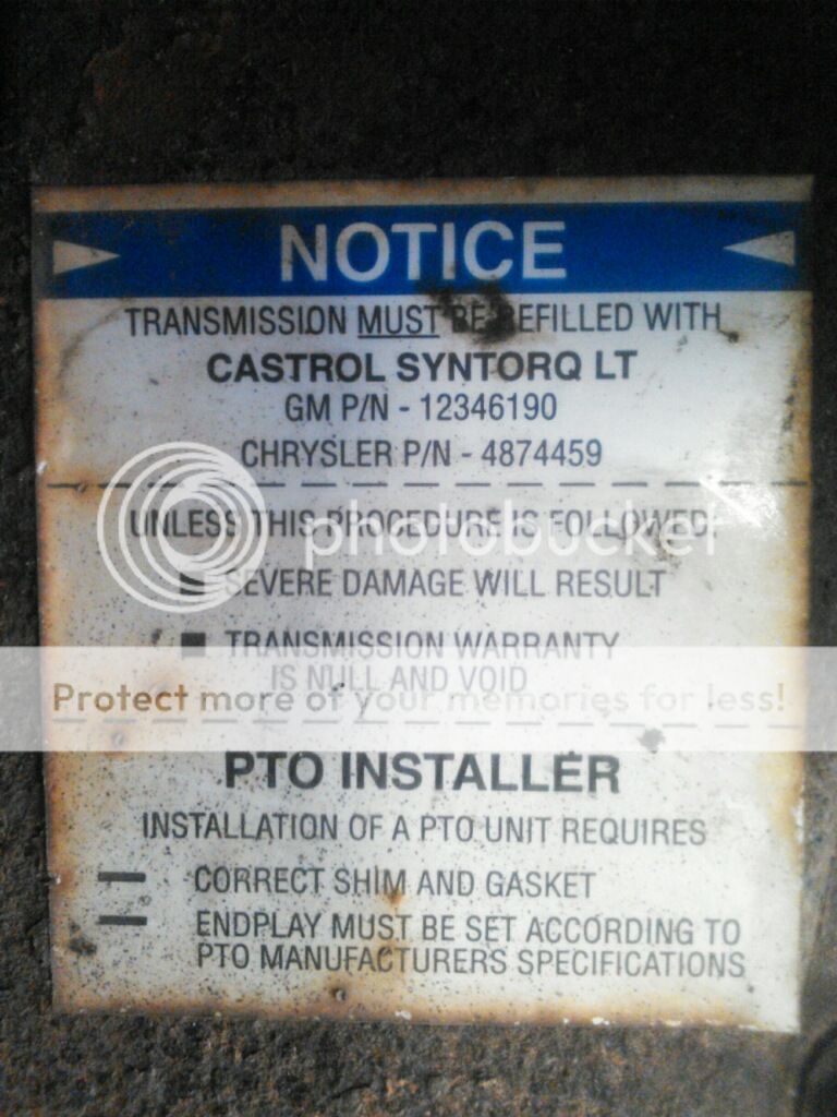 What fluid for NV4500? 4 options | Cummins Diesel Forum