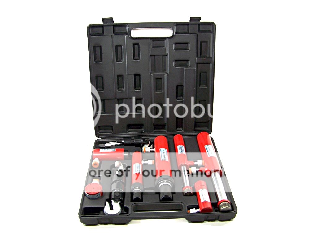 11 pc Hydraulic Ram Auto body Frame Repair Pull Push Ram Lift Hook Tool ...
