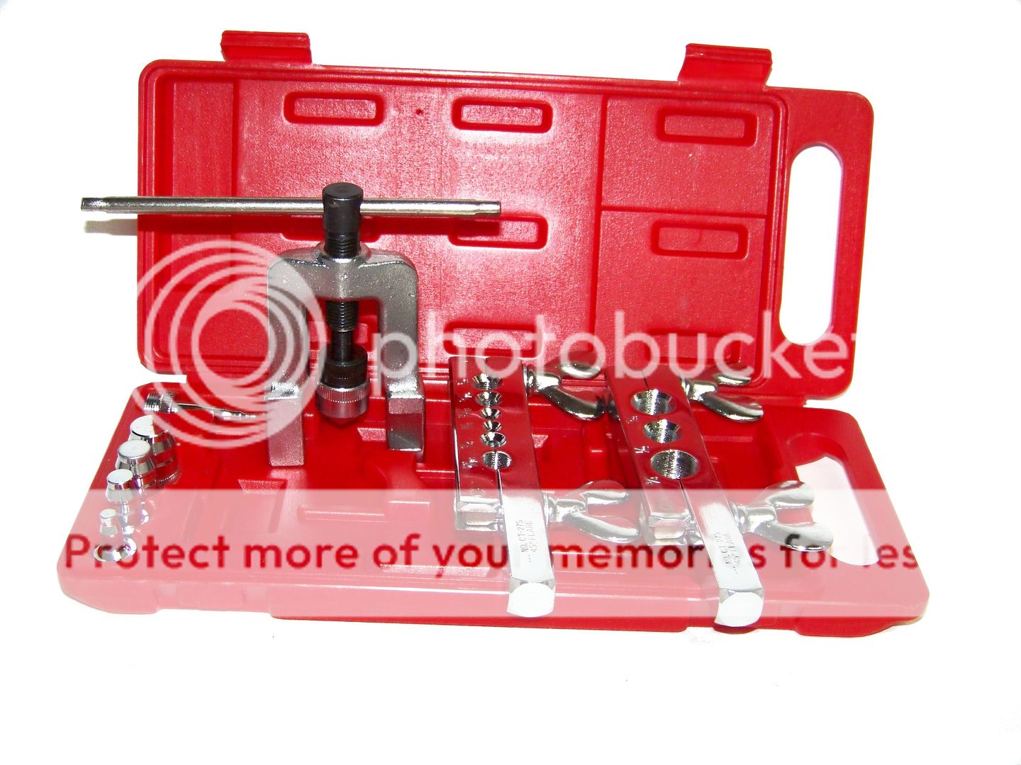 14 PC Flaring Tool kit Swage Swaging flare Brake Gasoline Air Line ...