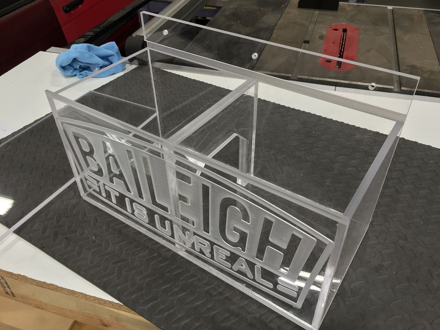 Clear Acrylic Water Tank made for the CNC, on the CNC. (Liquid cooled ...