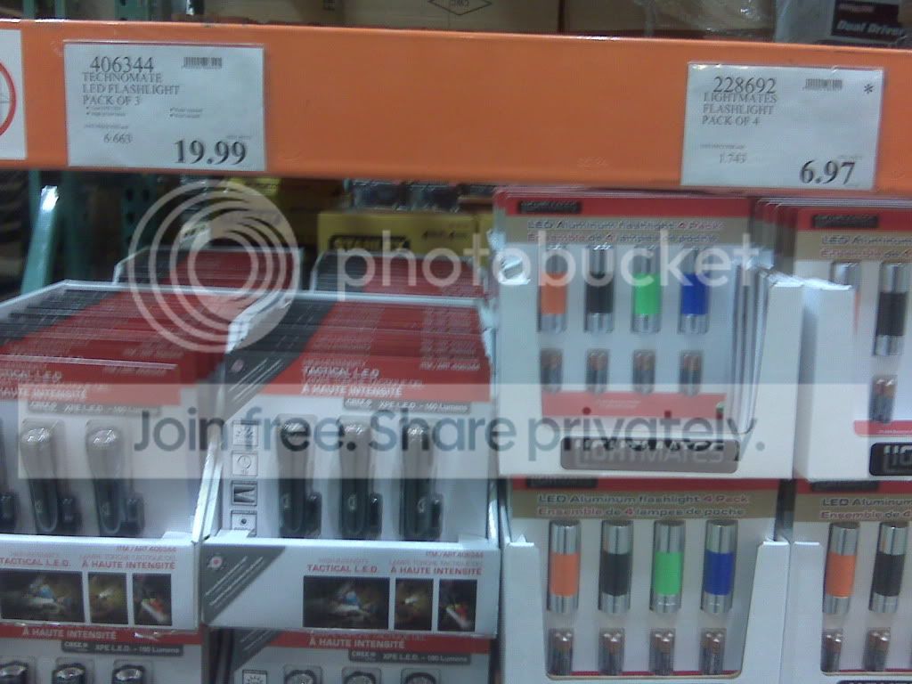 [Costco] [Elect] Costco 4x LED Flashlights $6.97, 3x Tactical LED ...