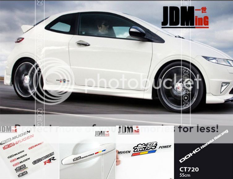 Honda Mugen Decal Sticker Set 4pc - Civic TypeR FD FN S2000 Accord ...