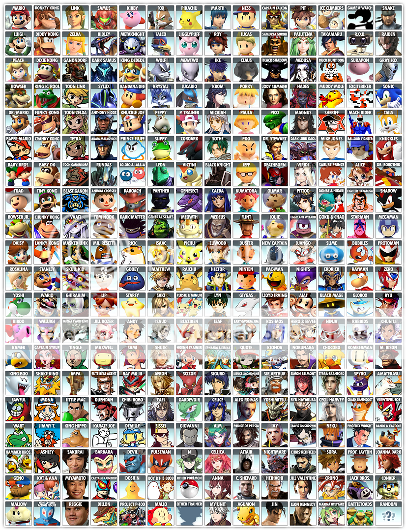 Crazy 280 slot roster w/ graphic, looking for 20 more characters ...