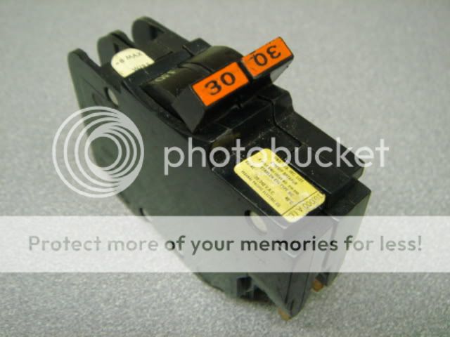 30 Amp FEDERAL PACIFIC Stab-Lok 30A 240V 2 Pole 1" Thin NC Breaker ...