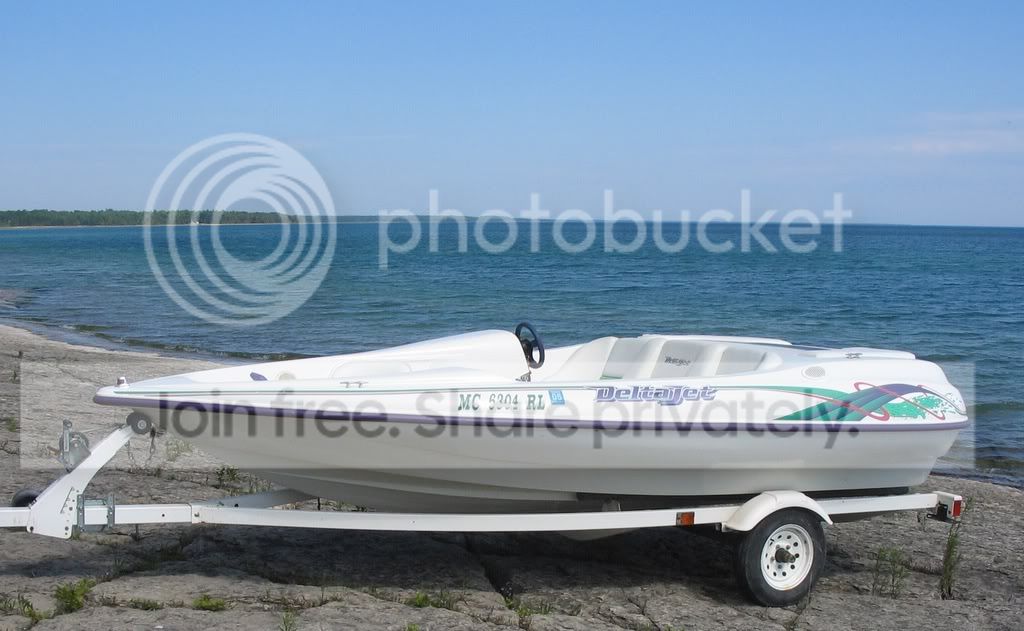 1998 Delta Jet Jet boat, 16', 175 hp merc, exc cond, 55 mph, trade for ...