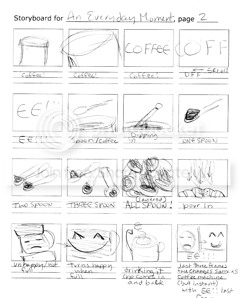 Everyday Moment potential storyboards | Emily Rhodes