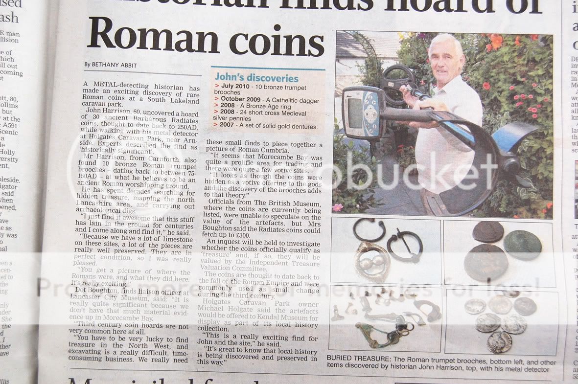 Cumbrian Lancaster Roman Hoard - Detecting Hoards and Treasure Finds