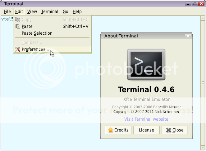 [SOLVED] XFCE4 terminal font is too small.