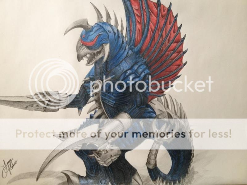 Drawing of Final Wars Gigan - Toho Kingdom