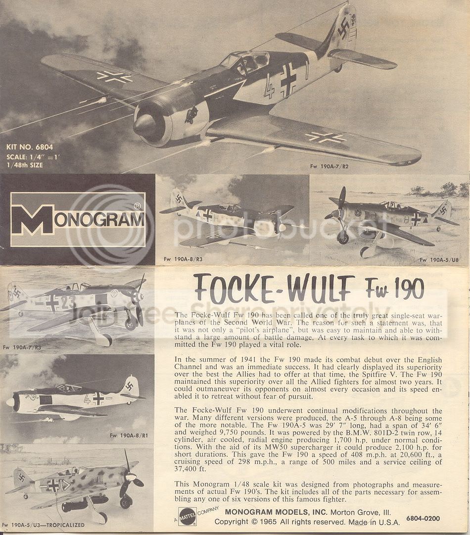 Monogram Fw-190 memory lane - Aircraft - Finescale Modeler Forum