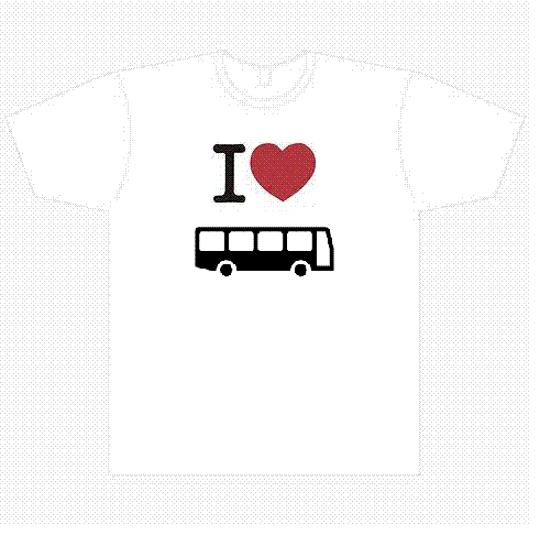 I "heart" BUS t-shirts