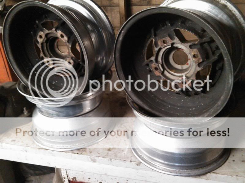 Staggered 13x7 and 13x8 Gotti 073A 3 piece split rims. 4x140 PCD ...